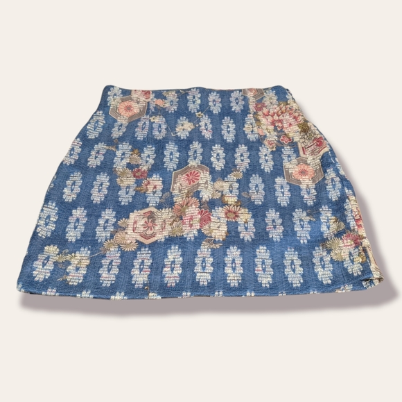 Zara | Skirts | Zara Japanese Kimono Blue Skirt S | Poshmark